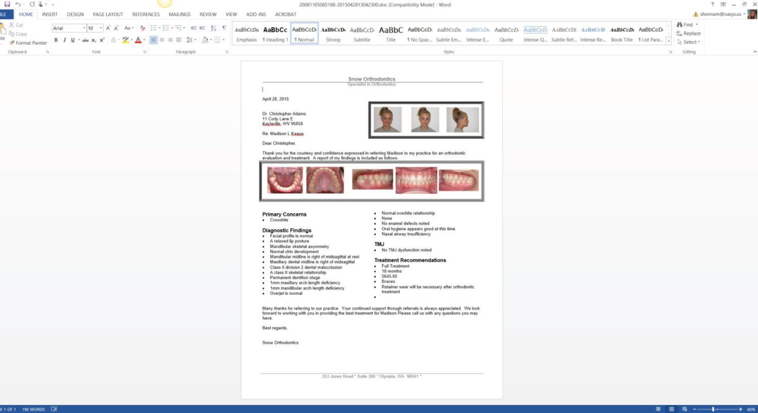 Oasys Crossfire – Practice Management Software for Orthodontics